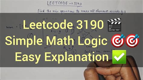 Leetcode 3190 🔥 Minimum Operations To Make Array Divisible By 3