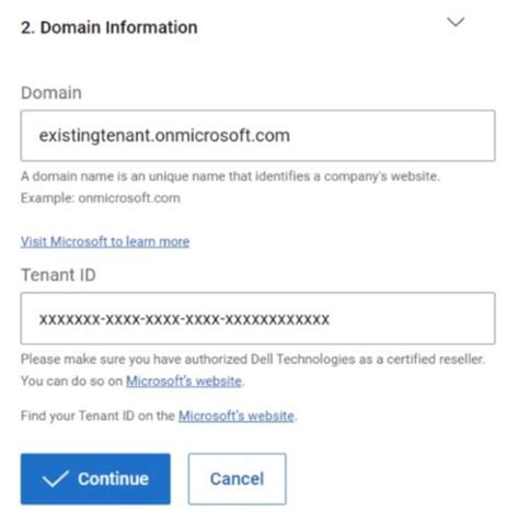 How To Onboard A Microsoft Tenant Domain Dell Us