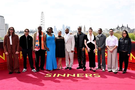 Sinners Cast Wears Vampire Fang Grills At London Photocall