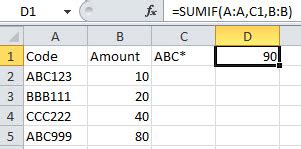 Using Wildcard Characters In Excel Functions A Accounting