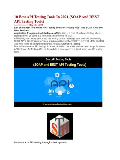 10 best api testing tools in 2021 pdf web service software testing