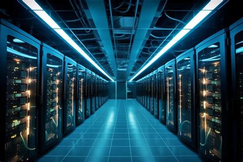 premium photo high tech server data center