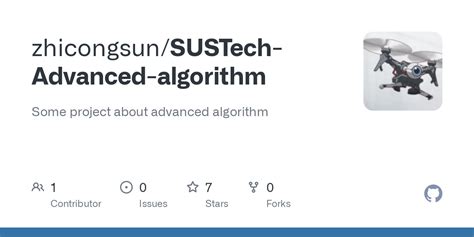 github zhicongsun sustech advanced algorithm some project about