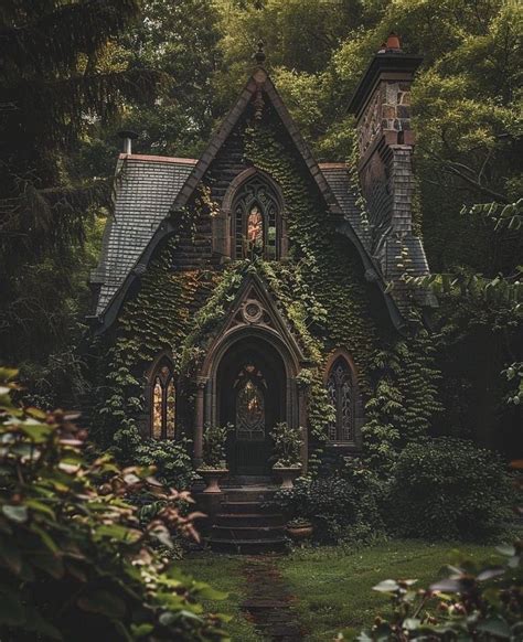 Gothic Forest Home Exterior Gothic Cottagecore House Gothic Cottage