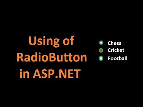 How To Use RadioButton In ASP NET Creating A Program Using Radiobutton YouTube