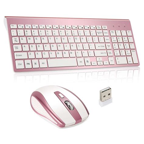 Wireless Keyboard And Mouse Combination Full Size Usb Plug And Play Quiet And Compact Compatible