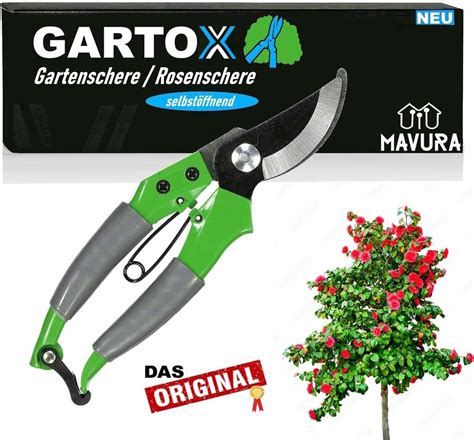 Gartox Gartenschere Rosenschere Astschere Blumenschere