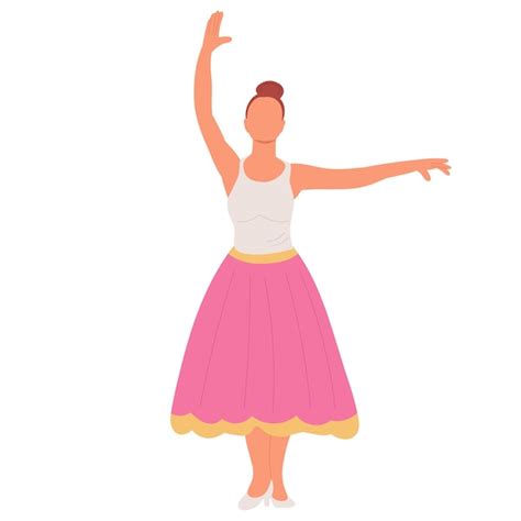 Premium Vector Dancing Woman On White Background