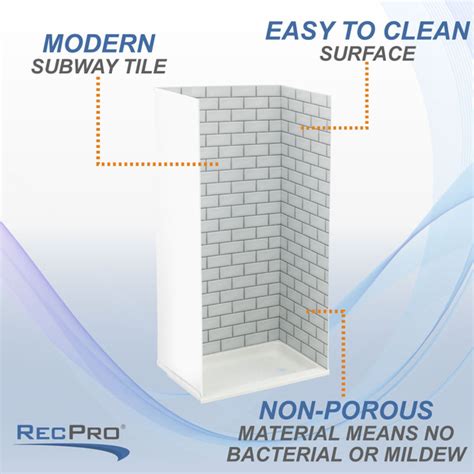 Rv Shower Surround 24 X 36 Subway Tile Recpro