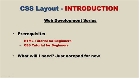 Css Layout Tutorial 01 Introduction Youtube