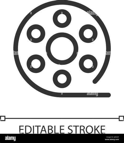 Film Reel Pixel Perfect Linear Ui Icon Stock Vector Image And Art Alamy