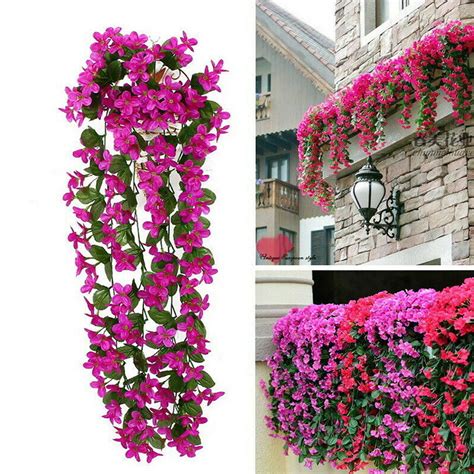 Walmart Plastic And Silk Artificial Violet Hanging Flowers Vines For