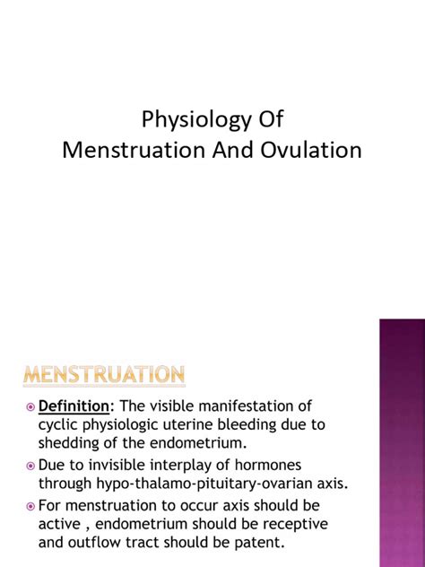 Physiology Of Ovulation And Menstruation Pdf