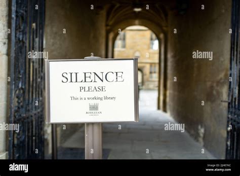 Silence Sign In The Library