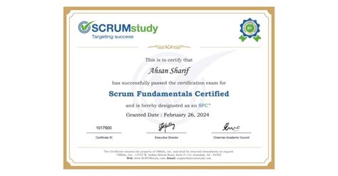 Ahsan Sharif On Linkedin I Passed The Scrum Fundamentals Certified Certification Exam