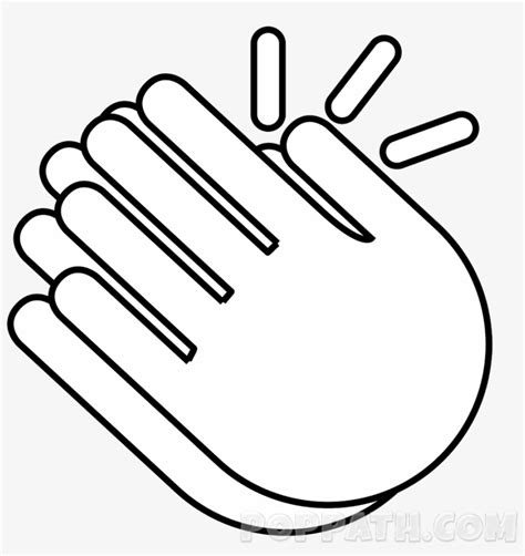 Clapping Hand Applause Symbol In Outline Vector Stock Vector