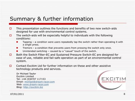 Switch Aids For Ecs Applications Ppt