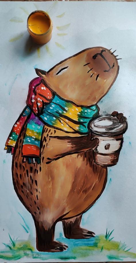 Капибара Рисовать