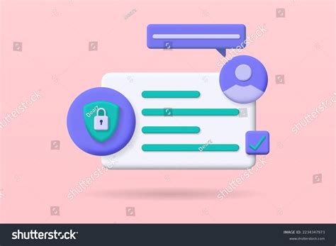 3d Personal Data Protection Concept Secure Stock Vector Royalty Free 2234347973 Shutterstock