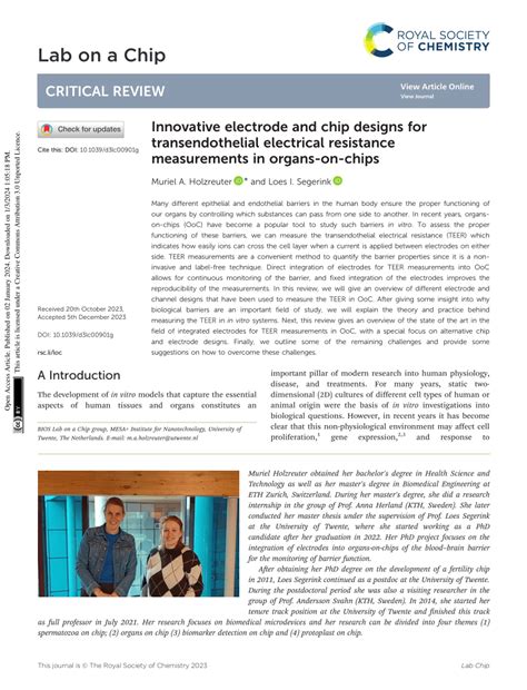 Pdf Innovative Electrode And Chip Designs For Transendothelial Electrical Resistance