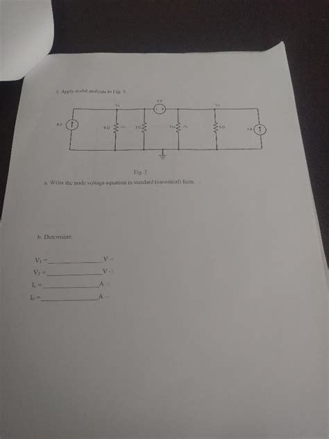 Solved Apply Nodal Analysis To Fig3 A Write The Node
