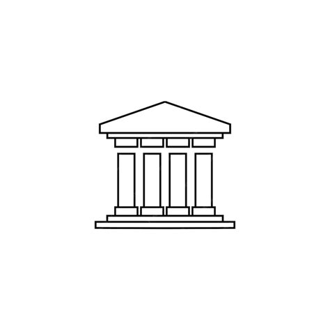 Premium Vector Museum Building Logo Vector Illustration Isolated Design