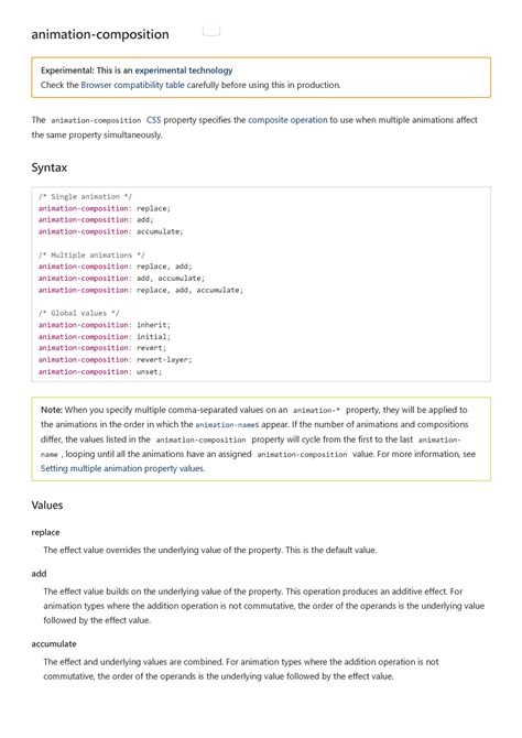 Css Animations Composition Animation Composition Experimental This