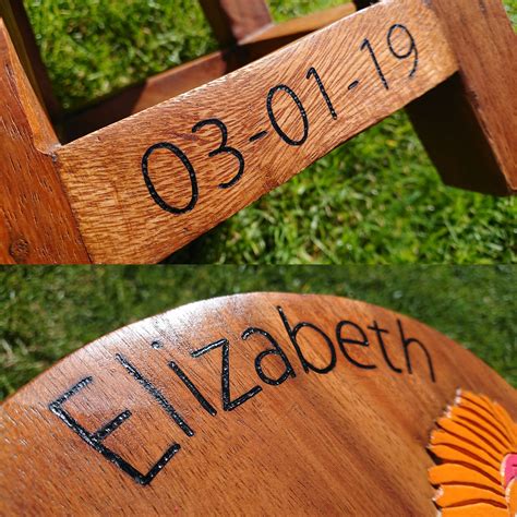 Stool Engraving Pixie And Fleur
