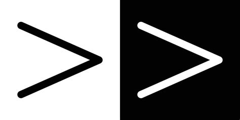 Is Greater Than Icon Set Black Filled And Outlined Style 50218699 Vector Art At Vecteezy