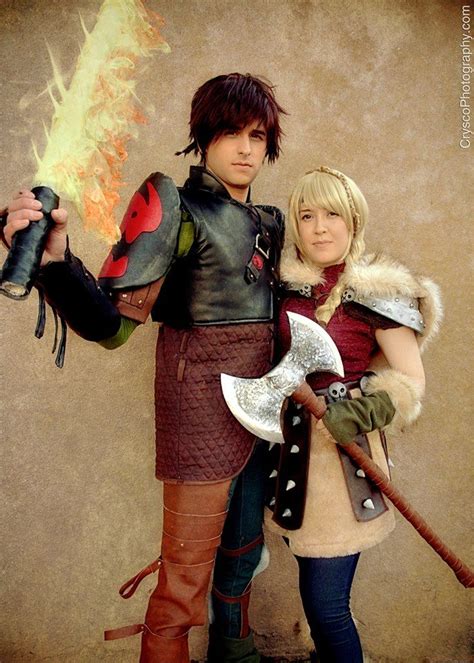 Astrid And Hiccup From “how To Train Your Dragon” Models And Costumes