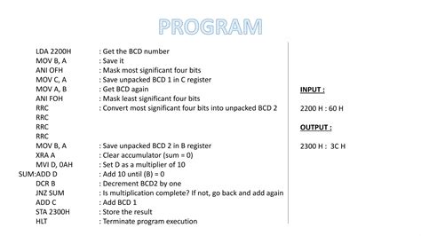 Code Conversion In 8085 Microprocessor Pptx