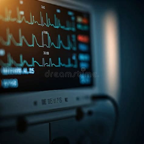 Heart Rate Monitor Displaying A Normal Sinus Rhythm Stock Illustration