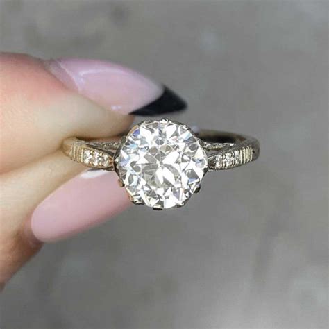 Gia Certified 164ct Diamond Yellow Gold Barnard Ring Edj