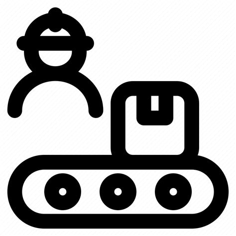 Conveyor Production Assembly Process Machinery Icon Download On