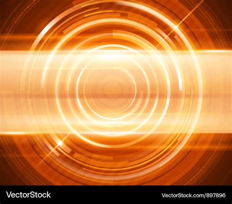 Abstract 3d Digital Circles Light Background Vector Image