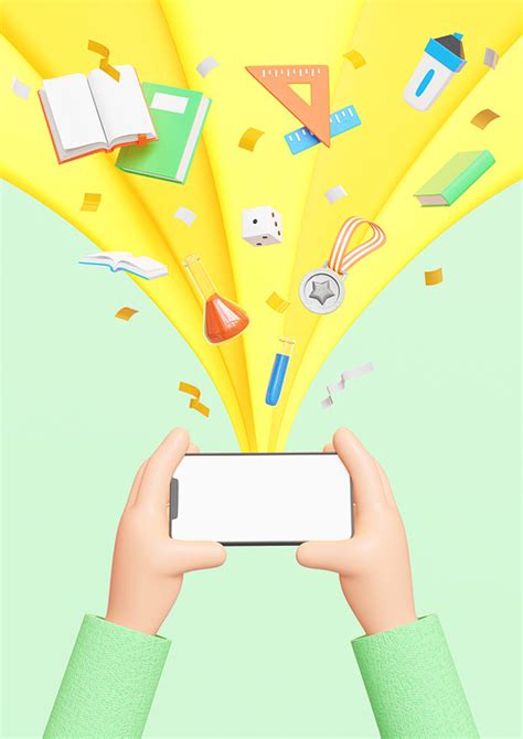 스마트폰에서 쏟아져 나오는 학습 관련 혜택 유토이미지 상세페이지 베이직샵 그래픽 22790011