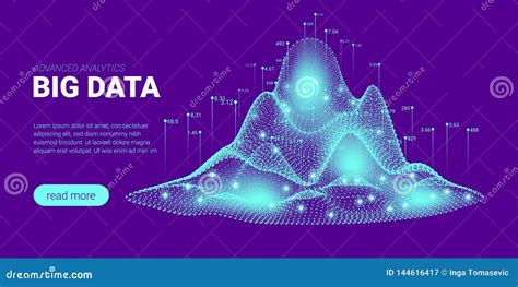 Quantum Computing Visualization Big Data Sorting Stock Vector