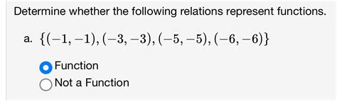 Solved Determine Whether The Following Relations Represent