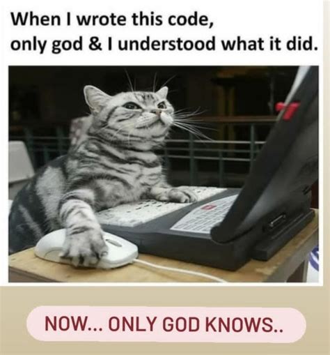 When I Wrote This Code Only God And I Understood What It Did