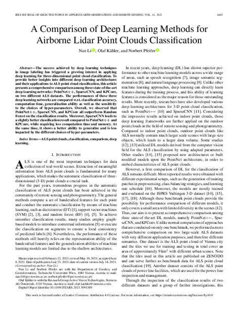 Pdf A Comparison Of Deep Learning Methods For Airborne Lidar Point