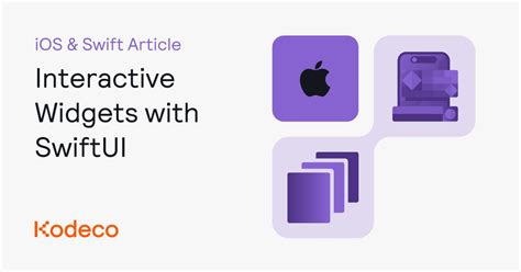 How To Create Interactive Widgets With Swiftui Kodeco Posted On The Topic Linkedin