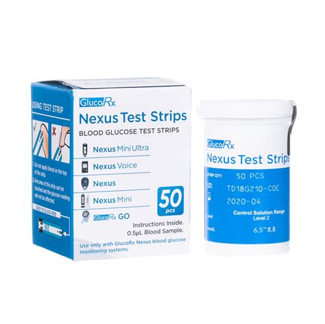 Glucorx Nexus Test Strips Reliable Glucose Monitoring