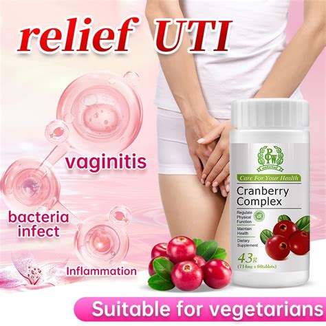 Pcw Cranberry Complex Uti Supplement Echinacea Buchu Juniper Berry Uva