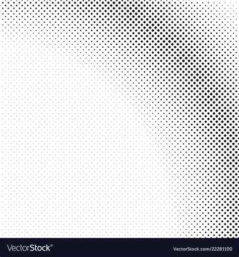 Monochrome Retro Halftone Diagonal Square Pattern Vector Image