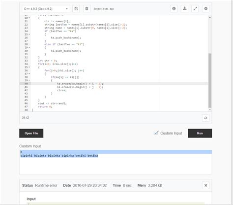 c out of range runtime error when reading a vector of strings