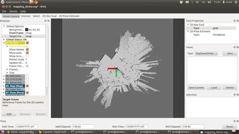 slam hector mapping rviz visualization showing everything but the map