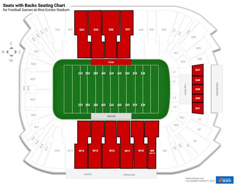 Rice Eccles Stadium Seating Chart Pe