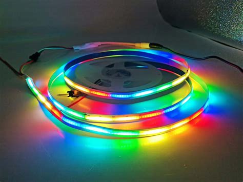 Digital Full Color Addressable RGB Pixel COB Flex Led Strip Led Per Meter Dc V WS