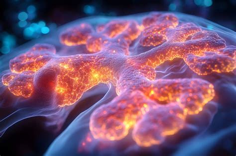 Neural Network Concept With Glowing Synapses Abstract Digital