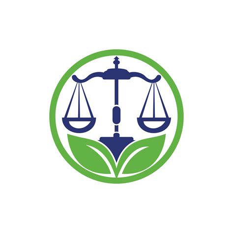 Nature Law Firm Logo Design Template Green Scales Logo Concept